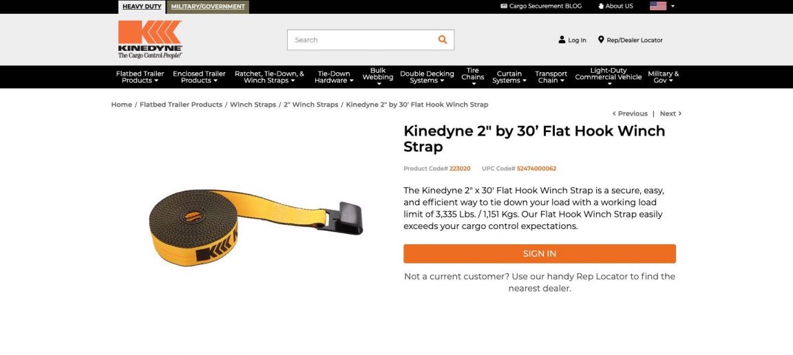 Kinedyne Website Showcases Full Cargo Control Product Portfolio ...